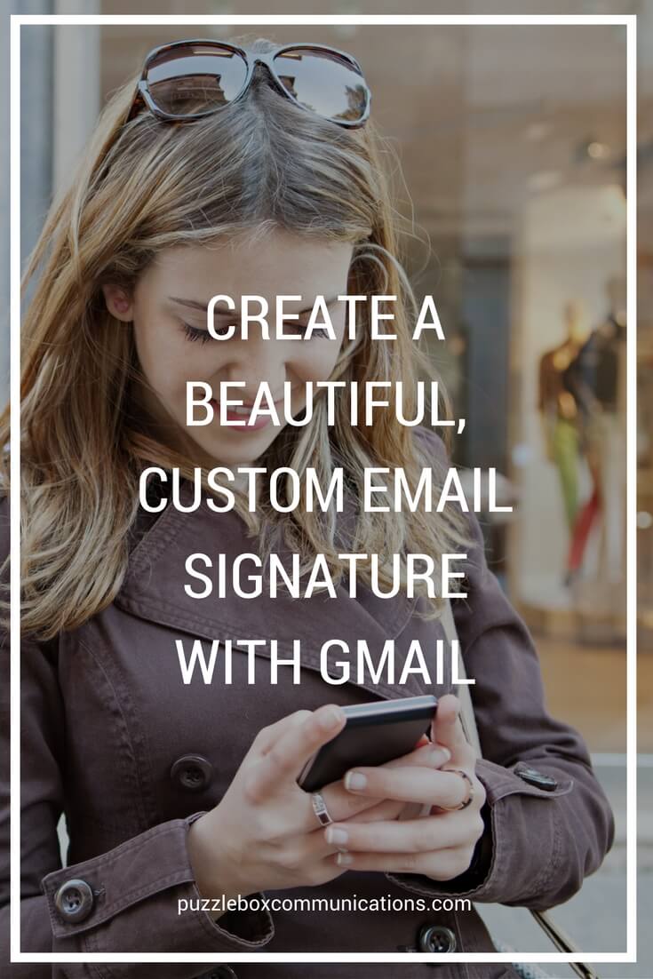 Create a beautiful, custom email signature with Gmail